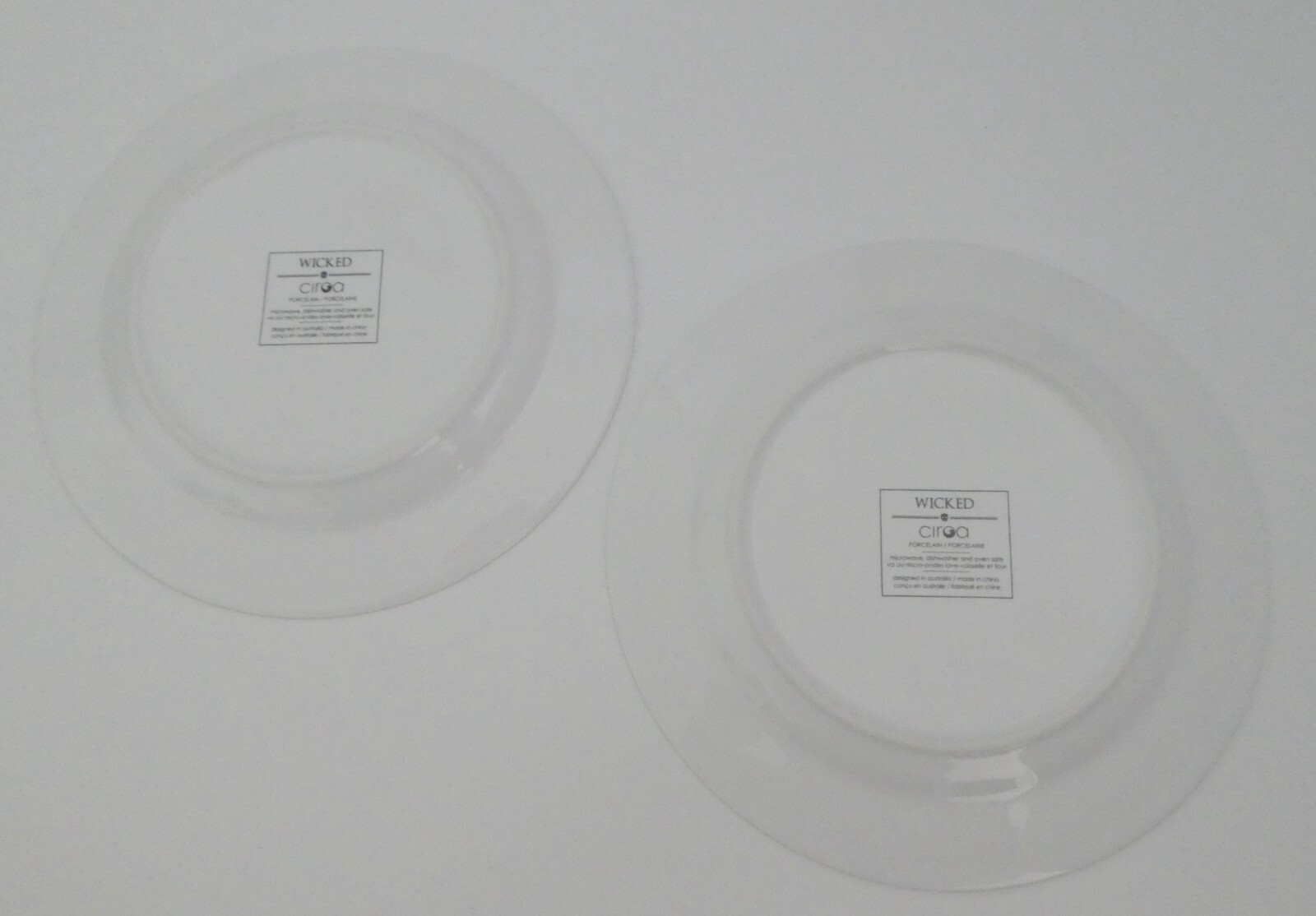 WICKED HALLOWEEN PLATES Ciroa Porcelain CAT Pumpkins Set of 2 UNUSED 8 ...