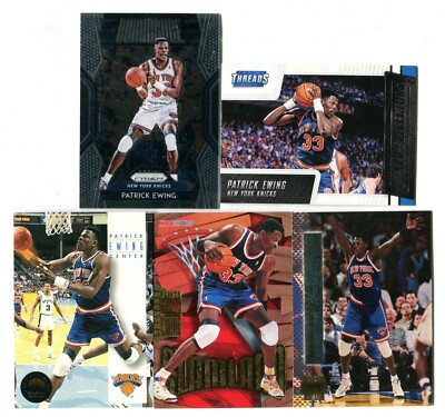 Patrick Ewing 5 Card Basketball Card Lot CELTICS KNICKS MAGIC SONICS ...