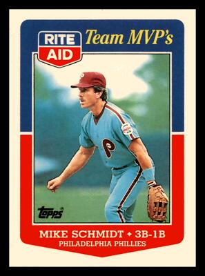 Mike Schmidt HOF 1988 Topps Rite-Aid Team MVP's #8 Phillies Centered ...