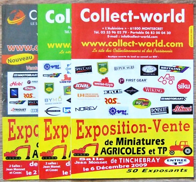 Collect-World "Miniatures agricoles". Lot indivisible de 3 catalogues ...