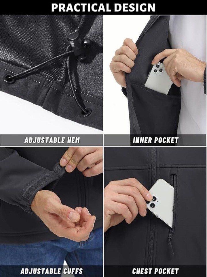 Renegade Sportswear Men’s Soft Shell Full Zip Jacket Without Hood | eBay