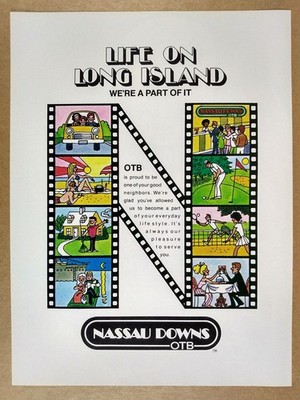 1977 Nassau Downs OTB vintage print Ad | eBay