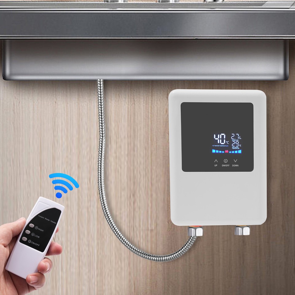 Electric Tankless Water Heater Instant Hot Water Kitchen Heater 110V ...