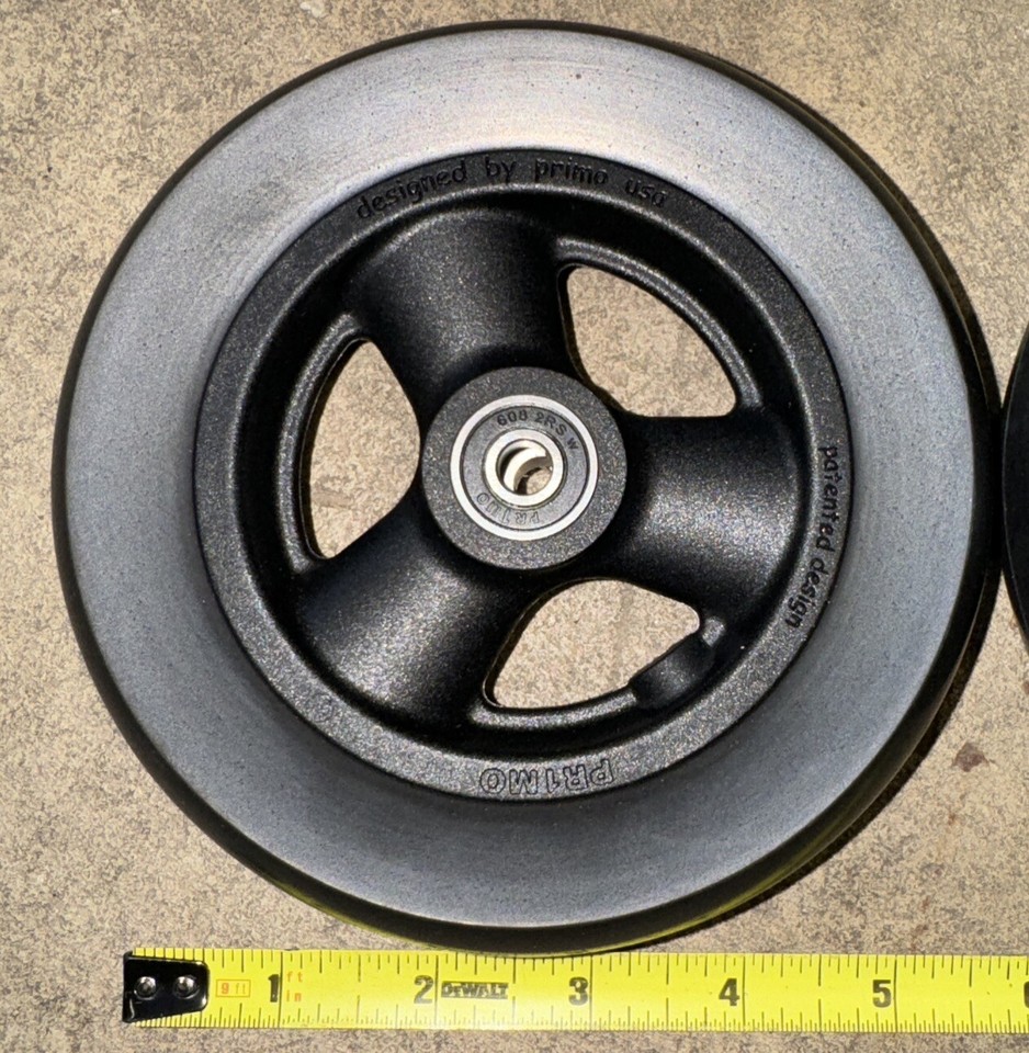 TWO 6" x 1.5" Quickie Wide PRIMO TIRES Ki Wheelchair Front Wheel Caster ...