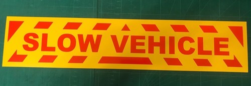 HI VIZ SLOW VEHICLE STICKER / MAGNETIC WARNING SIGN CHEVRONS | eBay