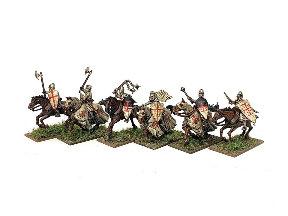 KNIGHTS TEMPLAR MOUNTED ARMY 6 28mm painted historical wargames ...