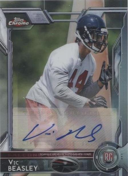 2015 Topps Chrome Mini - Rookies Vic Beasley #101 Autographs (AU, RC ...
