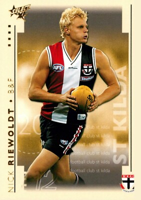 2003 ST KILDA SAINTS AFL Card NICK RIEWOLDT Select XL | eBay Australia