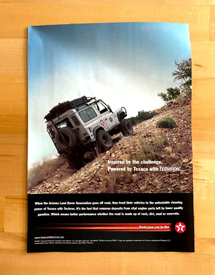 2007 Print Ad Texaco Range Rover INSPIRED BY THE CHALLENGE | eBay