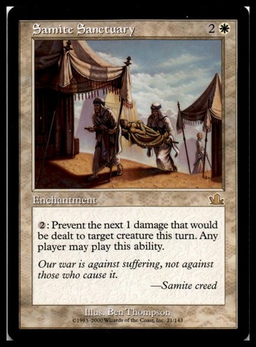 Samite Sanctuary Prophecy Magic the Gathering MTG Lightly played | eBay
