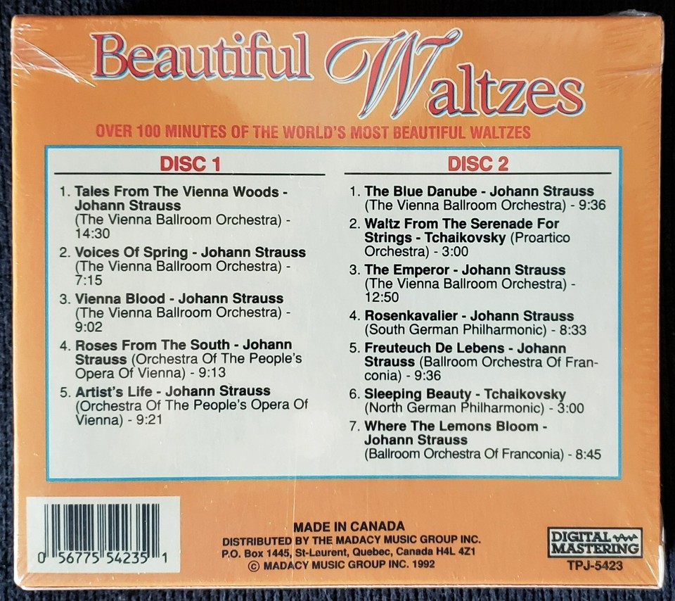 Beautiful Waltzes - Boxed CD Collection-- New - Strauss / Tchaikovsky ...