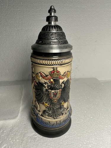 Zoller & Born German Beer Stein Pewter Lid Handcrafted Limited Edition ...