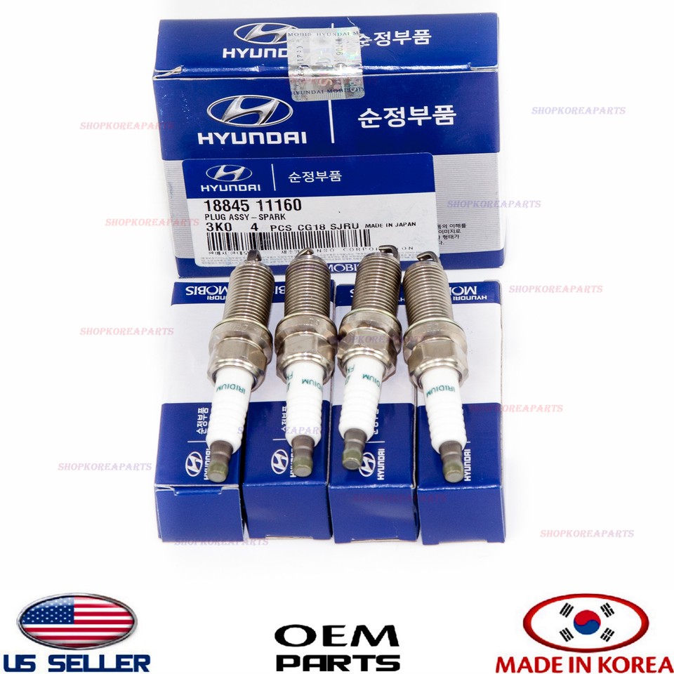SPARK PLUGS 4PS! SET! GENUINE! FOR VARIOUS HYUNDAI KIA 1884511160 | eBay