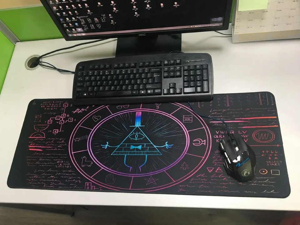 RGB 35-90cm XXL Maths Logic Science Gaming Mouse Pad LED Non-Slip Desk ...