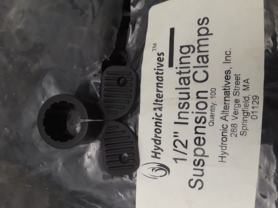 (100) Insulating Suspension Clamps 1/2" Hydronic Alternatives | eBay