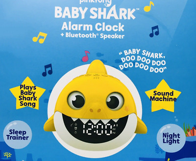 Nickelodeon Baby Shark Alarm Clock + Bluetooth Speaker, Night Light ...