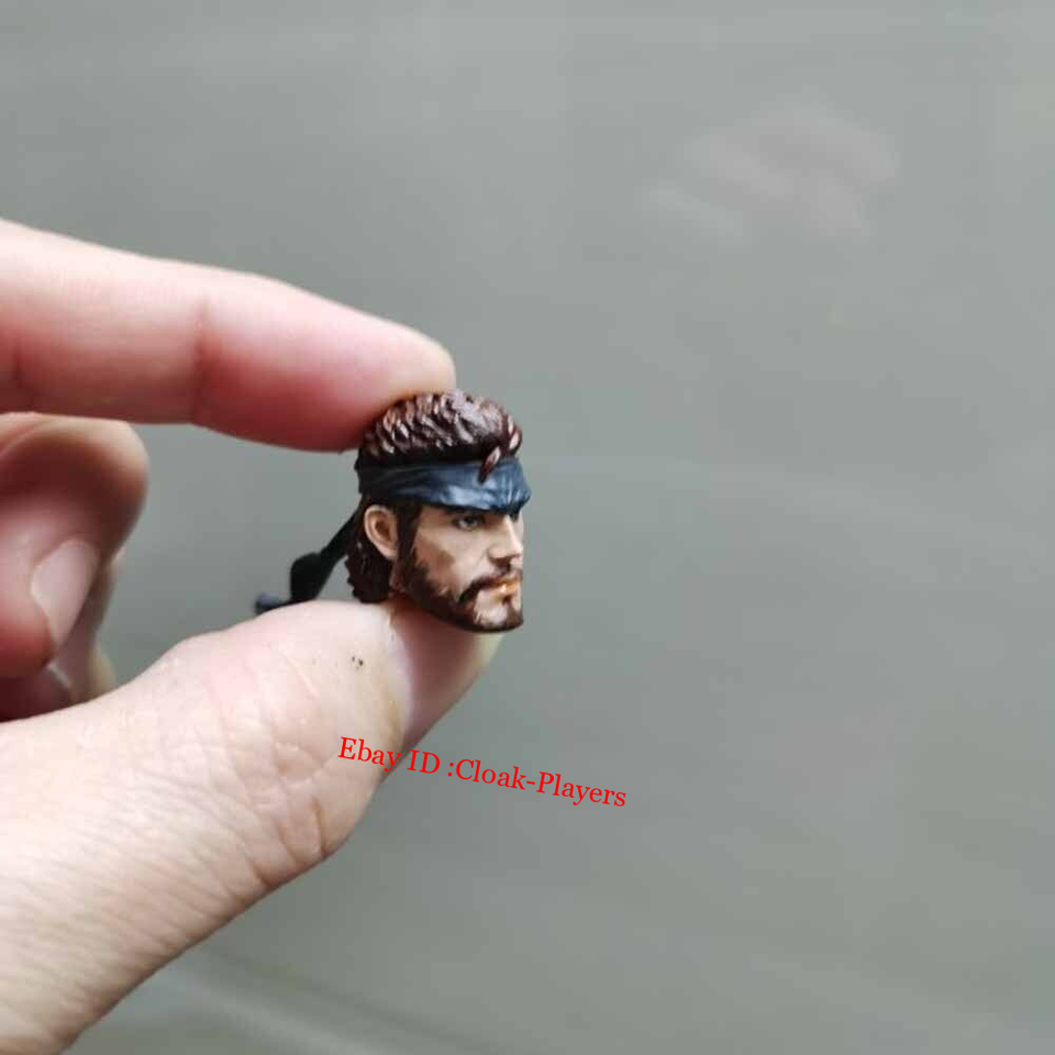 Painted 1/12 Scale The Metal Gear Solid Snake Head Sculpt For 6" Figure ...