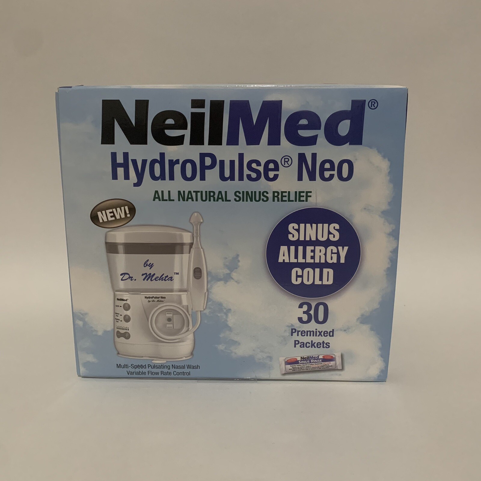 NeilMed HydroPulse Neo Multi-Speed Electric Pulsating Nasal Sinus ...