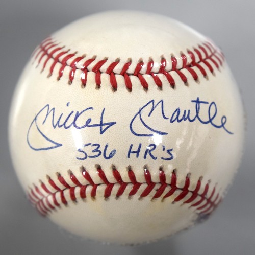 Mickey Mantle Signed "536 HRs" Official AL Baseball Autograph Signature ...