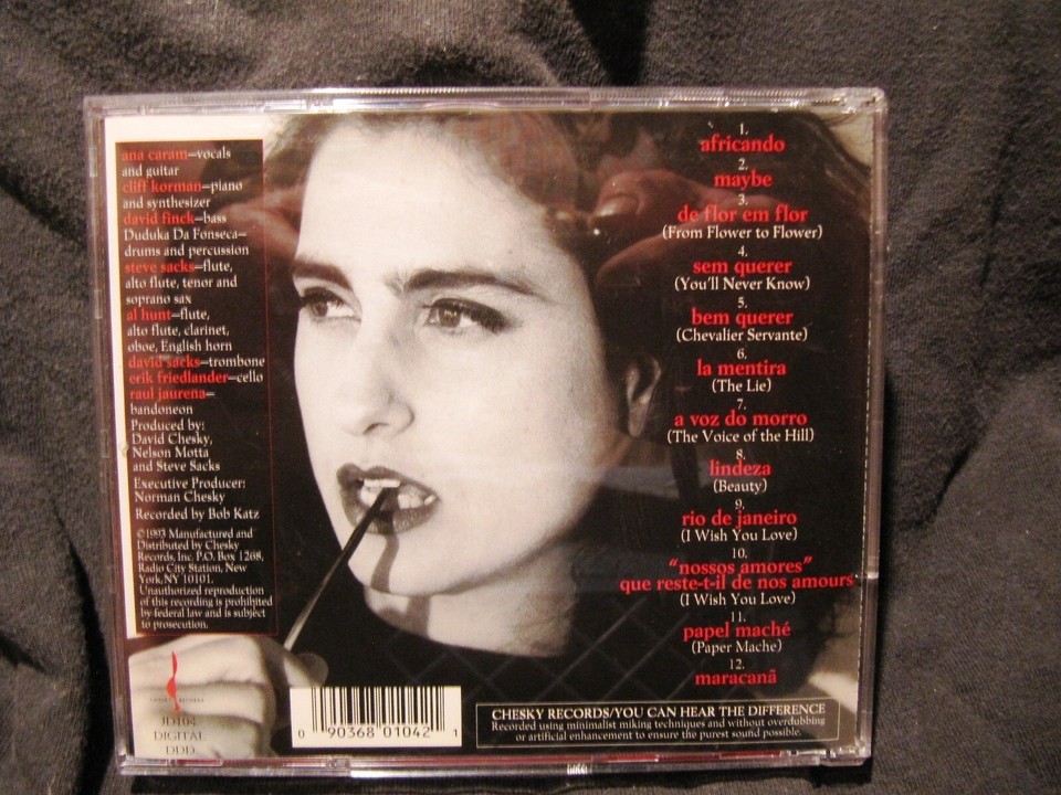 ANA CARAM MARACANA Brazilian Ballads BOSSA NOVA VOCAL Latin Jazz Chesky ...