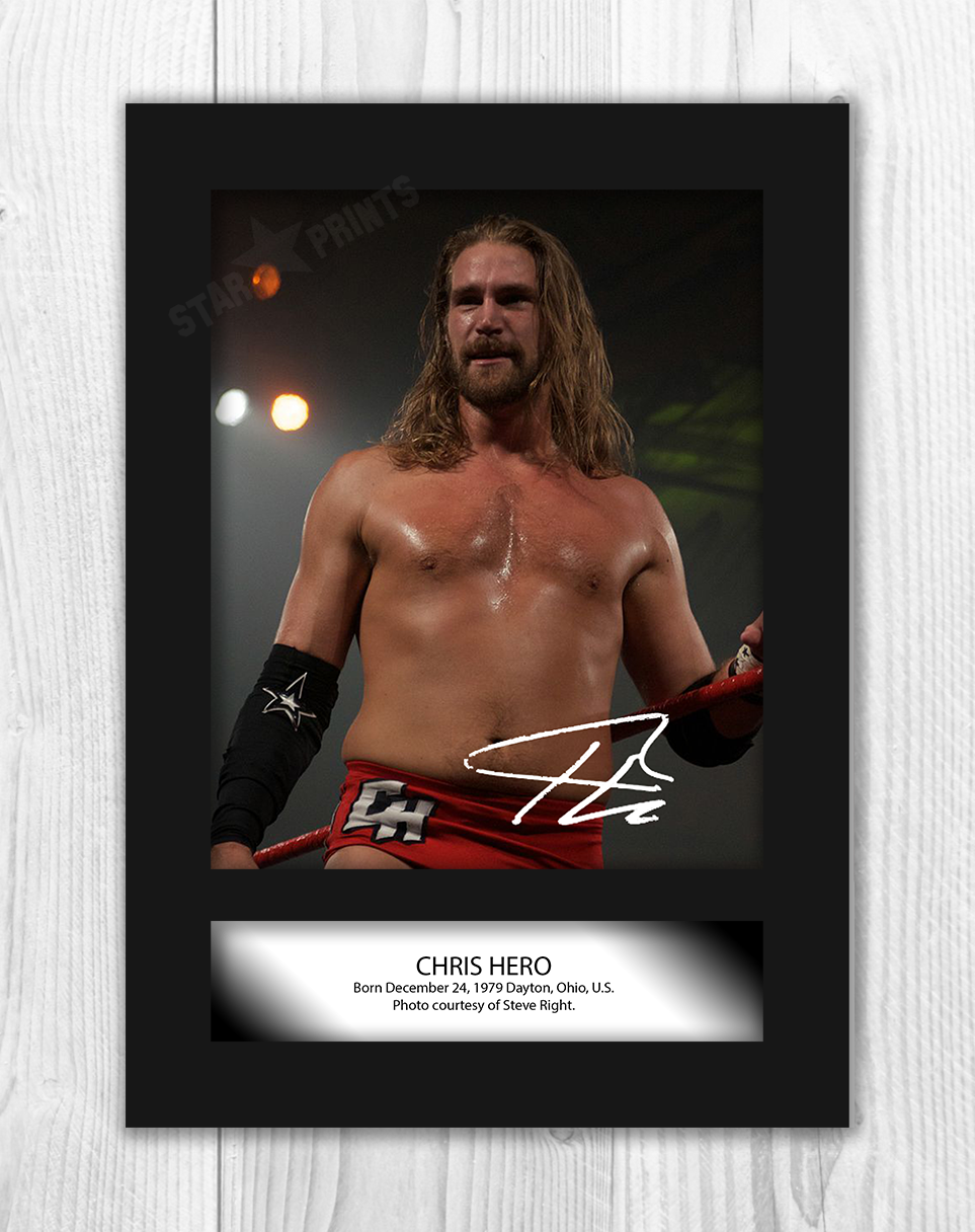 Chris Hero WWE A4 reproduction signed photograph poster. Choice of ...