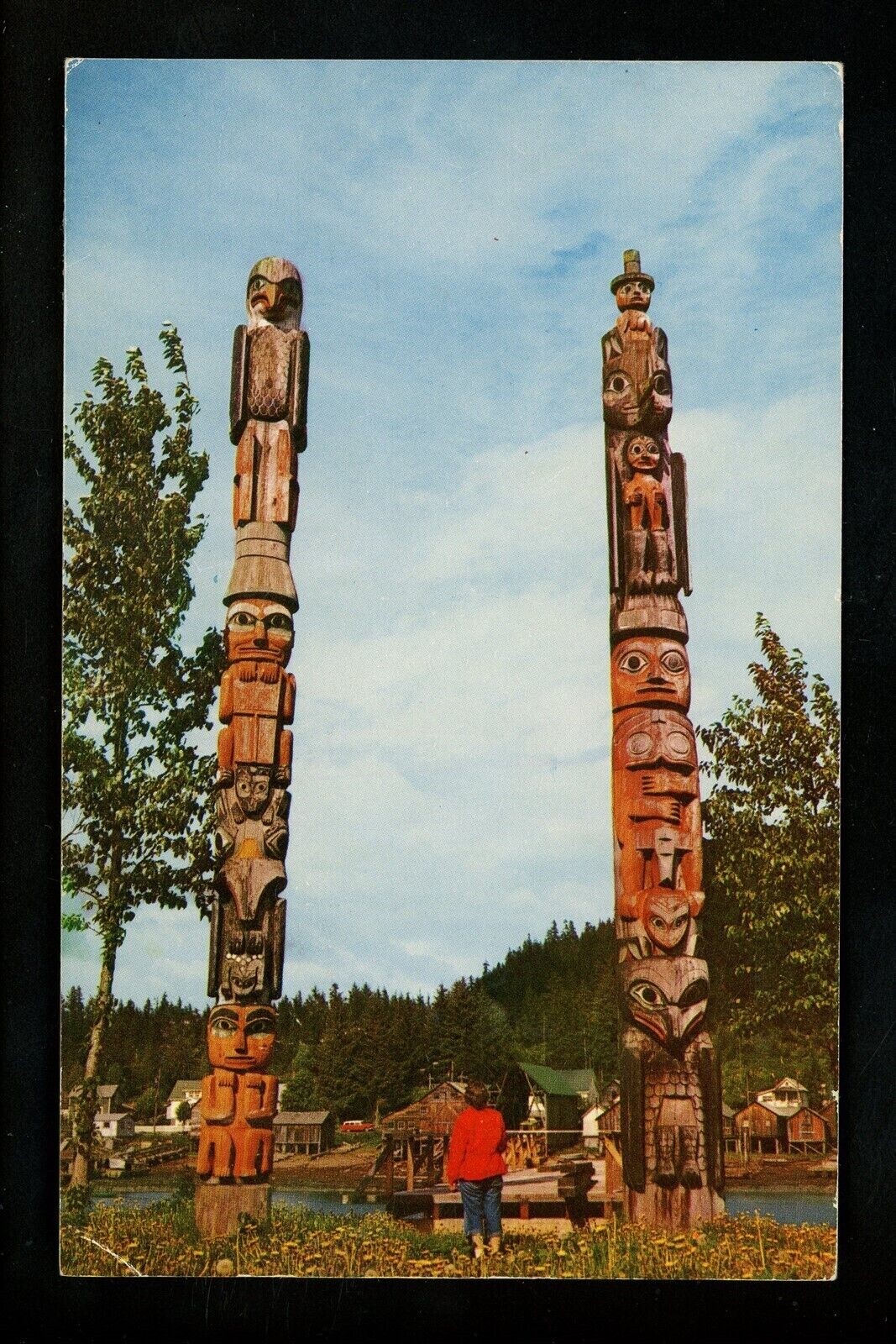 Native Americana postcard Totem Pole Chief Shakes Island Wrangell ...