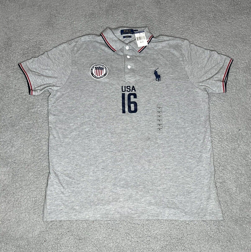 Polo Ralph Lauren Custom Slim Fit Soft Touch Grey HTR Polo Shirt Men's Size XL | eBay