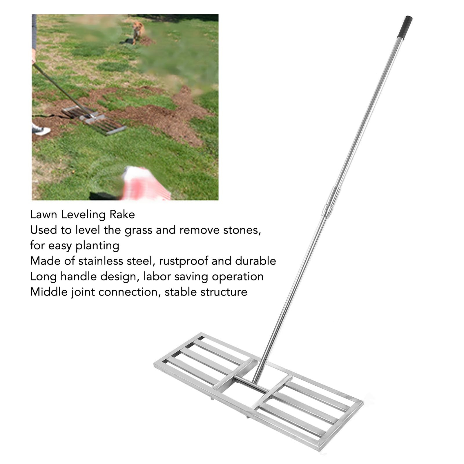 Lawn Leveler Tool Lawn Level Rake Soil Leveler Stainless Steel for ...