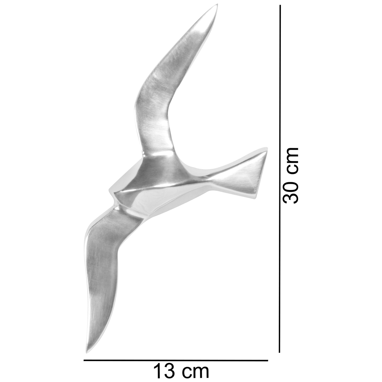 FineBuy Wanddekoration Möwe Aluminium Deko Vogel Wand Alu Dekoration ...