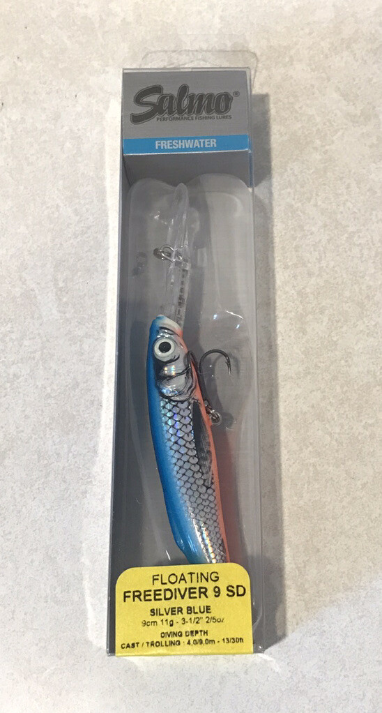 Salmo Freediver 9 SD HOLOGRAPHIC SILVER BLUE 3-1/2” Deep Diving ...
