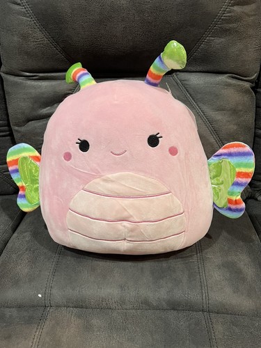 Squishmallows Brielana Breilana 12” Butterfly Pink Rainbow Moth Insect ...