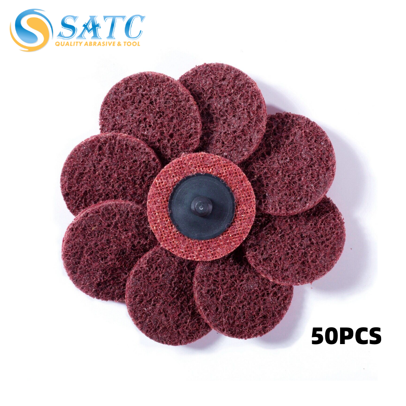 50PCS 2 in Roll Lock Die Grinder Sanding Pads Medium Surface ...