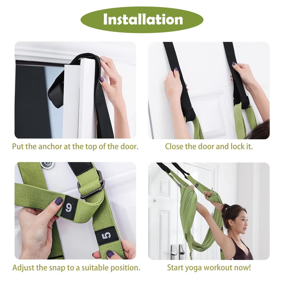 Waist Back Leg Stretch Strap Yoga Fitness Stretcher Back Bend Assist ...