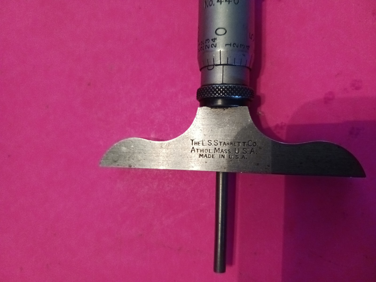 Vintage Starrett No. 440 Depth Micrometer Set in Original Wooden Box 0 ...