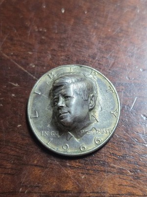1966 Kennedy half dollar 40% SILVER Raised Head 3-D Coin-Collectible | eBay