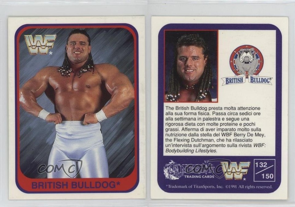 1991 Merlin WWF German The British Bulldog British Bulldog #132 v5j | eBay