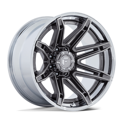 22x10 Fuel Off-Road FC401 Brawl Platinum Chrome Wheels 8x6.5 (-18mm ...
