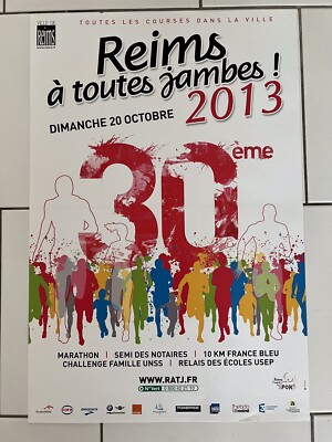 Affiche original Reims A Toutes Jambes 2013 Ratj | eBay