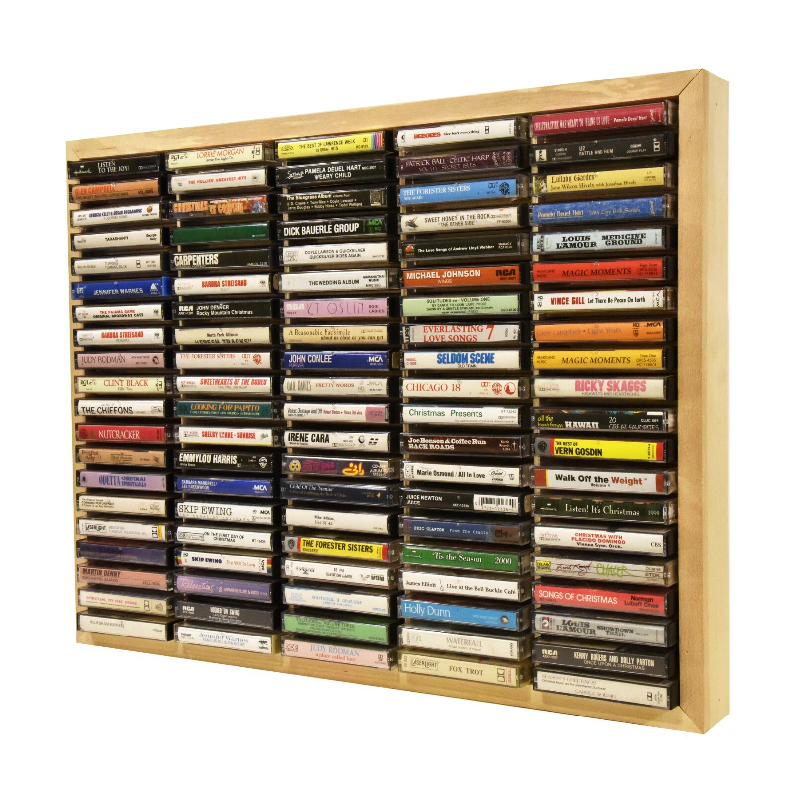 Kingdom 100 Capacity Wooden Cassette Rack | Organize Your Tapes and ...