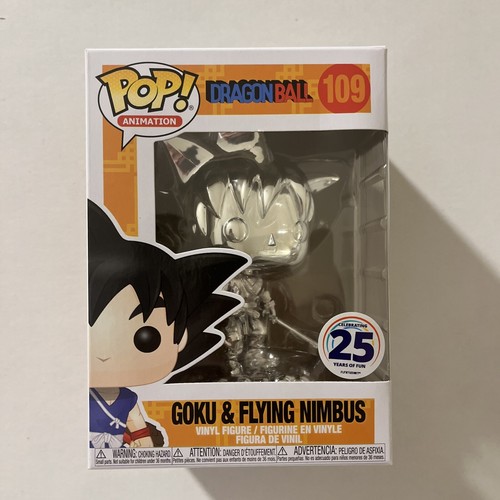 Funko Pop Funimation : Goku & Flying Nimbus Silver Chrome #109 Vinyl ...