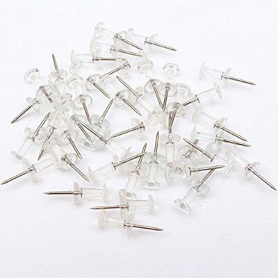 Clear Push Pins Transparent Pins Drawing Notice Board Cork Board Office ...