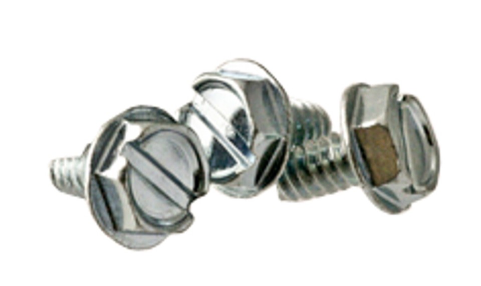 500 Qty 10-32X1/2 Slotted Indented Hex Washer Thread Cutting Screw Type ...