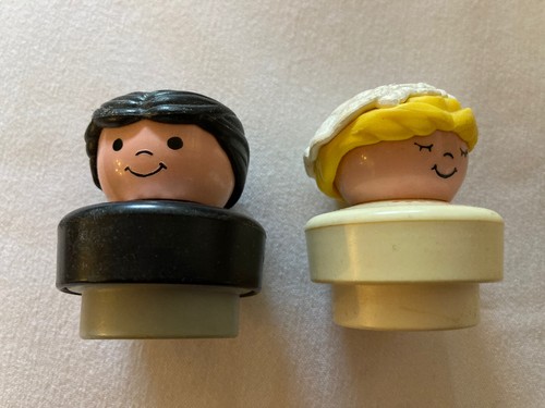 Fisher Price Little People Chunky Wedding Cake Topper Bride & Groom ...