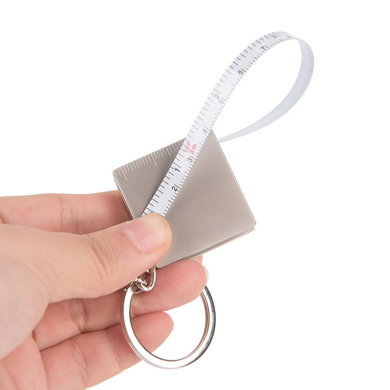 Mini Practical Tape Measure Keychain Key Chain Ring Keyring Key Fob Ho ...