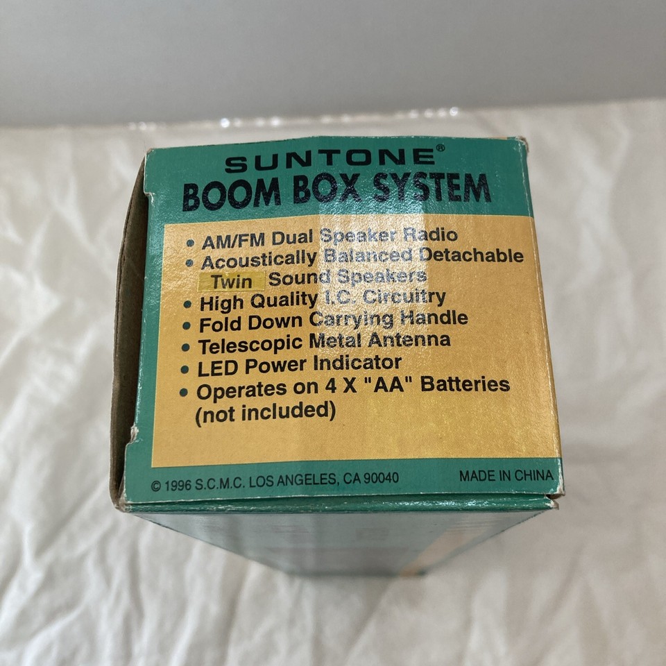 NIB Suntone Boom Box System with Detachable Speakers Model RR3000 | eBay