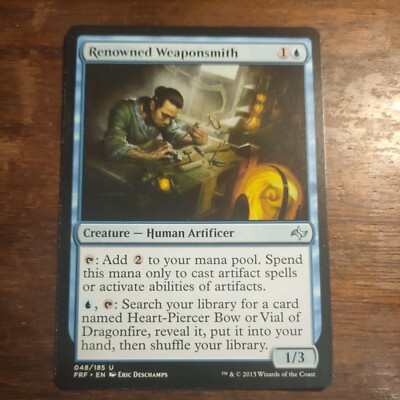 RENOWNED WEAPONSMITH Fate Reforged MTG Blue Creature — Human Artificer ...