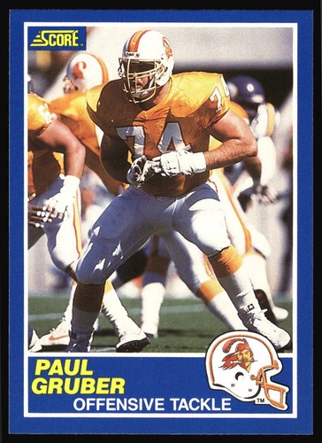 1989 Score Paul Gruber Rookie #77 Tampa Bay Buccaneers | eBay