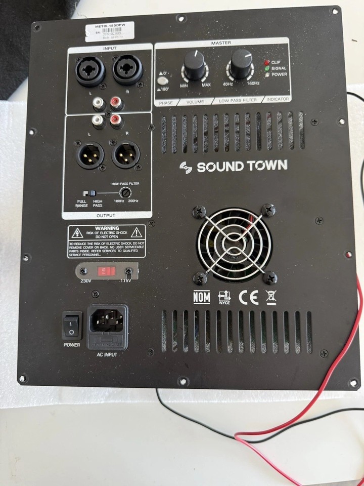 Sound Town Class-D Plate Amplifier for PA DJ Subwoofer, 700W RMS, w ...