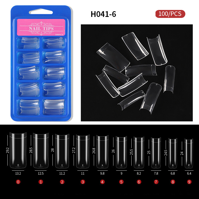 100Pcs Short Ballerina False Nail Tips Acrylic Coffin Half/Full Cover ...