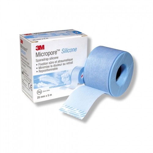 3M Micropore Silicone Adhesive Plaster Tape 2.5cm x 5m | Hypoallergenic ...
